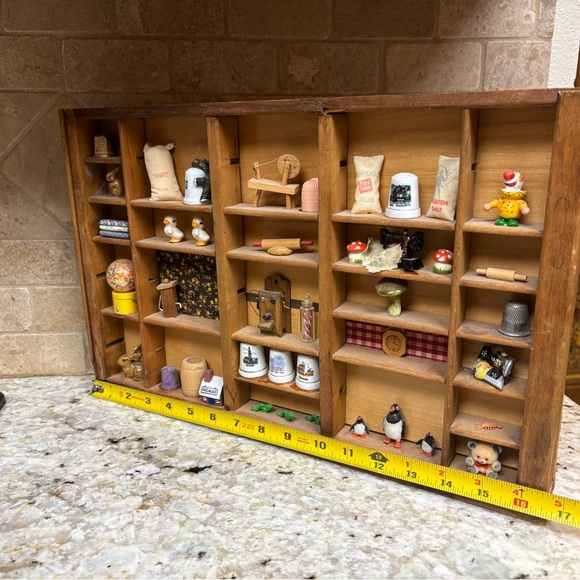 Wall Decor | Vintage Wooden Printers Tray With Miniature Collectible ...